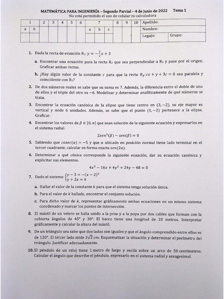 2do Modulo 2022-1 Parcial RESUELTO | PDF