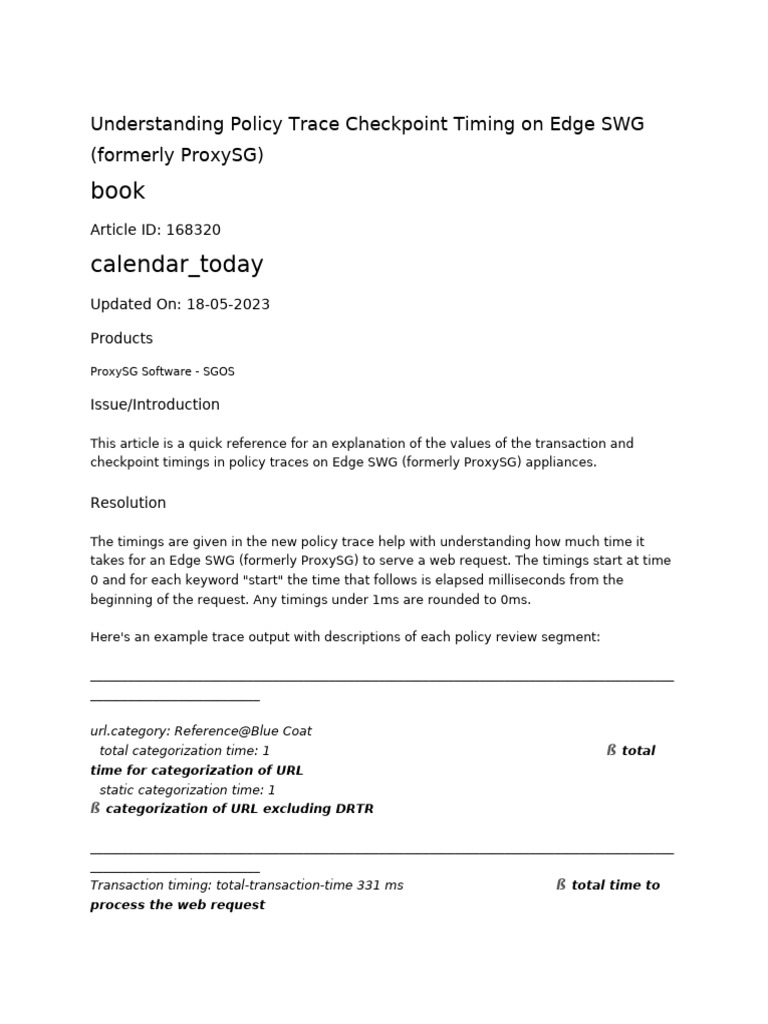 Understanding Policy Trace Checkpoint Timing on Edge SWG | PDF | Proxy ...