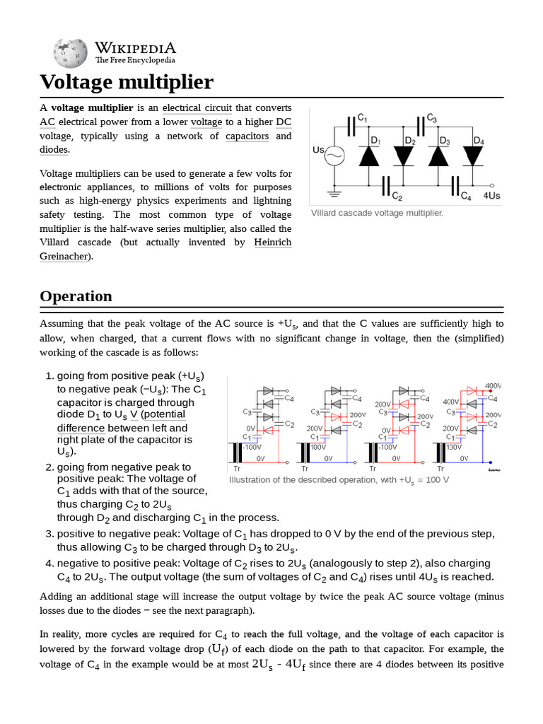 Engineering Basics 1: Voltage Multiplier. | PDF | Mosfet | Power Engineering