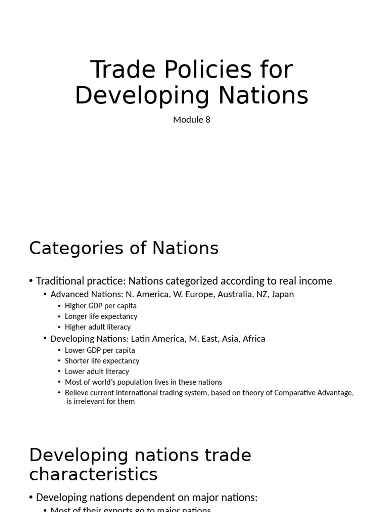 Module 8 (1) | PDF | Exports | Developing Country