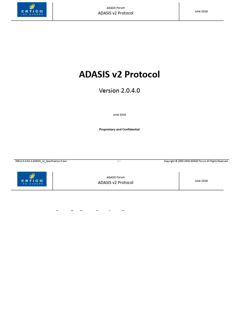 200v2.0.4-D2.2-ADASIS v2 Specification.0 | PDF | Lane | Speed Limit