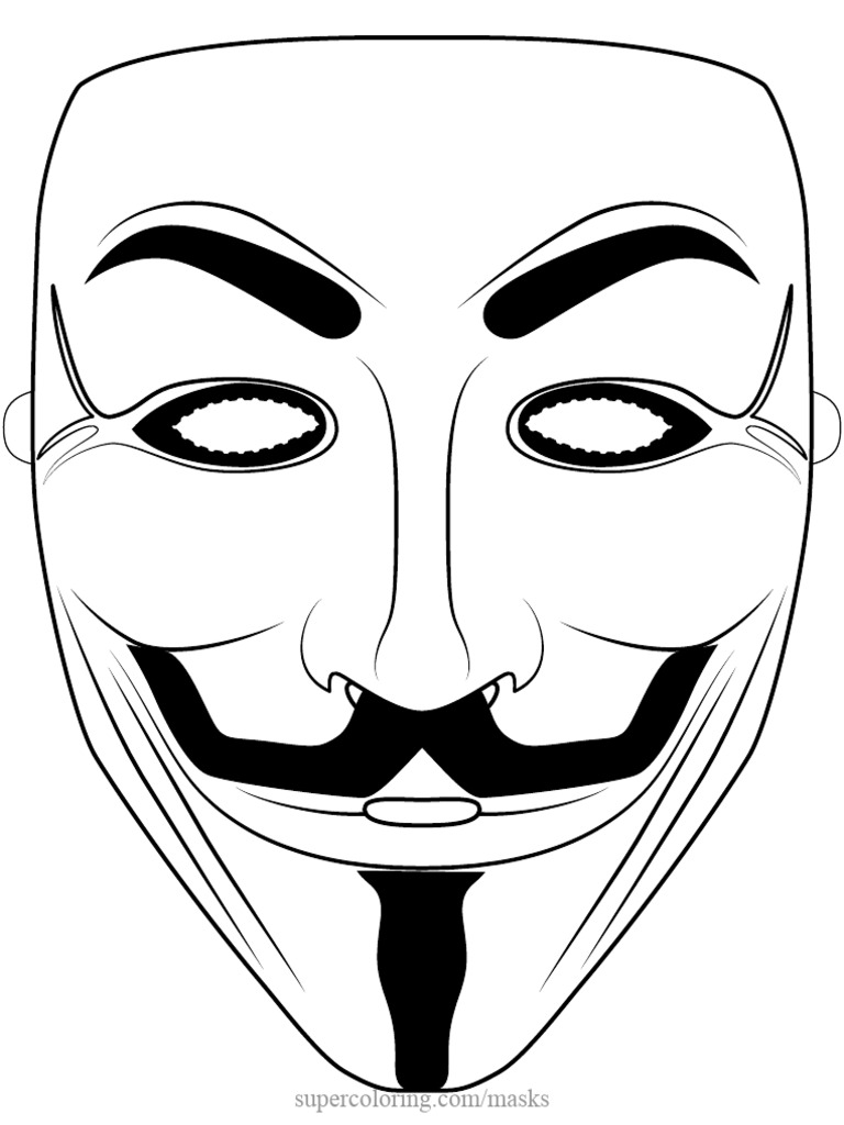 Guy Fawkes Mask Outline Paper Craft | PDF