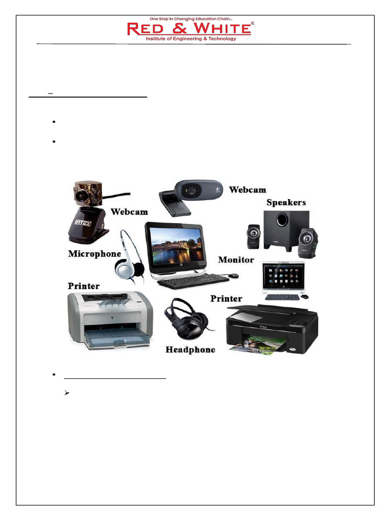 unit-3 output devices. | PDF | Computer Monitor | Printer (Computing)