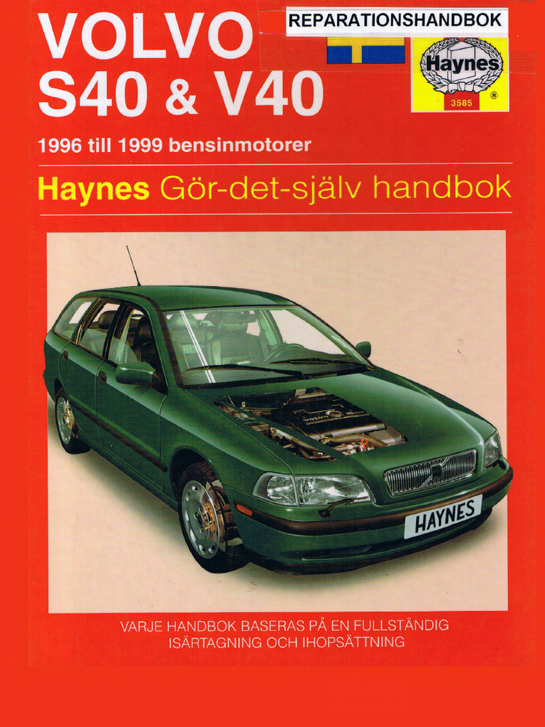 Volvo s40 v40 Repair Book | PDF