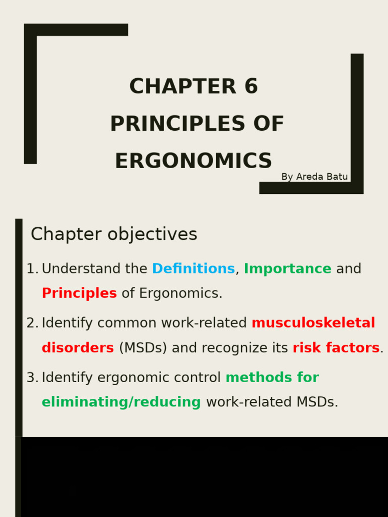 Chapter 6 - Principles of Ergonomics | PDF | Human Factors And ...
