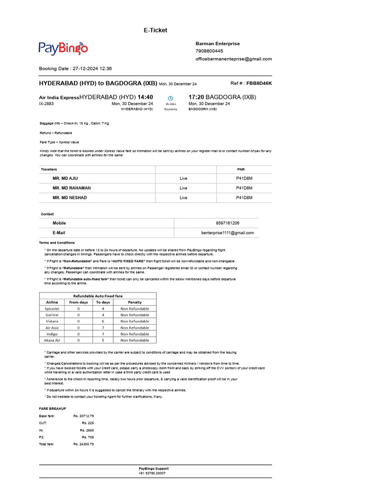 PayBingo Flight print | PDF | Civil Aviation | Airlines