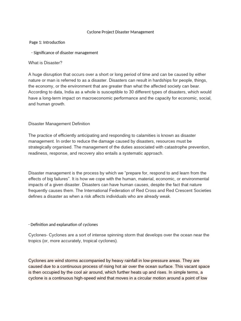 Cyclone Disaster Management Guide | PDF | Tropical Cyclones | Storm Surge