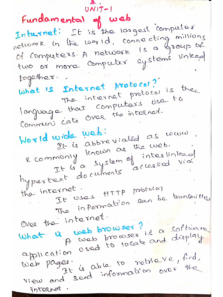 Fundamental of web | PDF