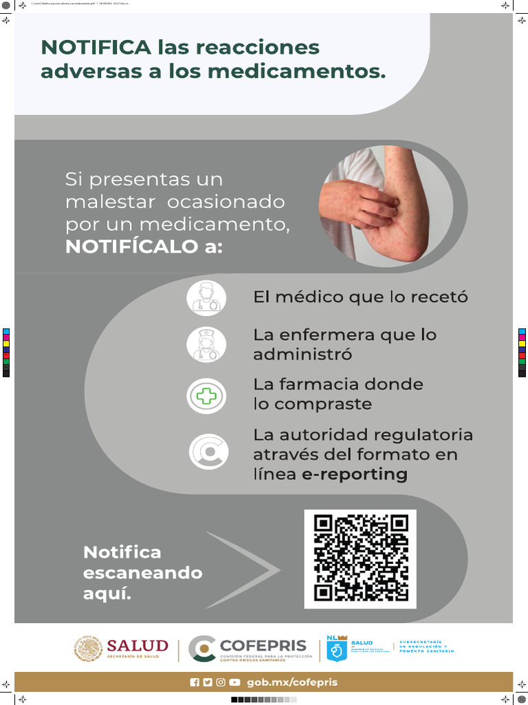 9 - Cartel - Notifica Reaccion Adversa A Un Medicamento - 40x60cm | PDF