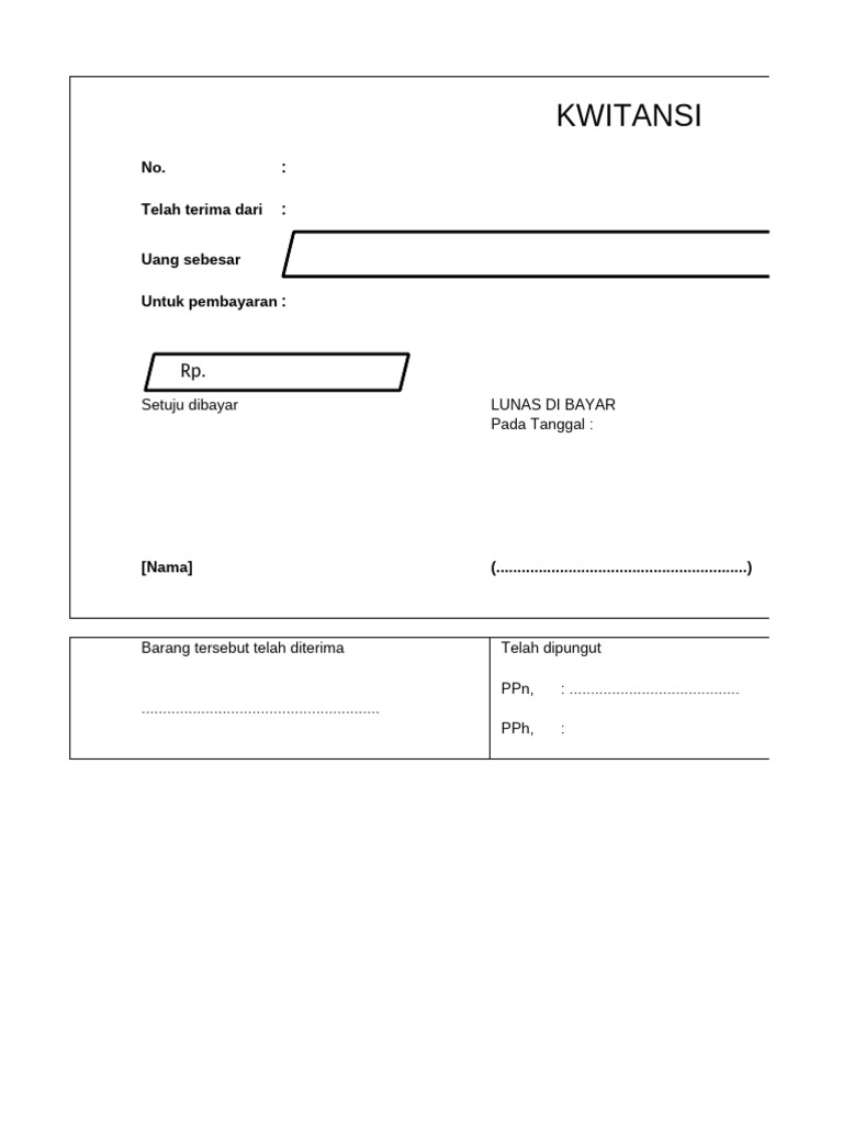 Contoh Kwitansi | PDF
