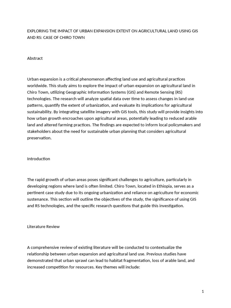 proposal | PDF | Geographic Information System | Urban Sprawl