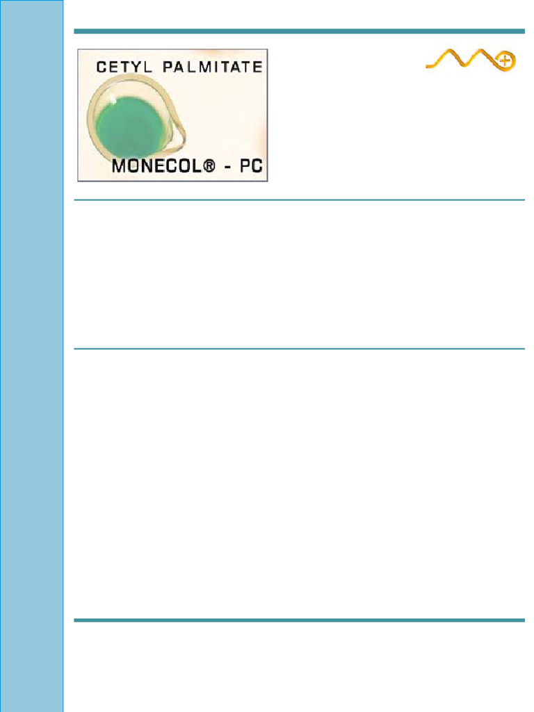 Cetyl Palmitate MonecolPC | PDF