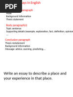 My Favorite Place Sample Essay | PDF