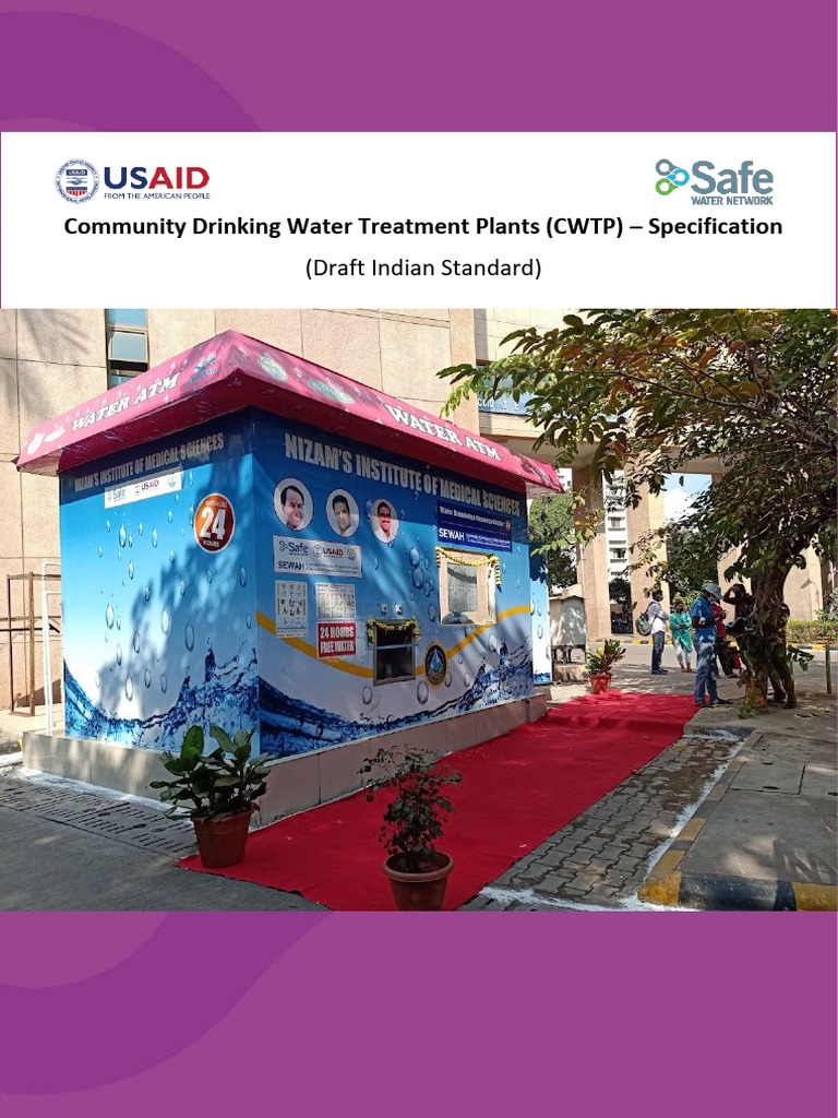 Community Water Treatment Plant Specs | PDF | Water Purification | Arsenic