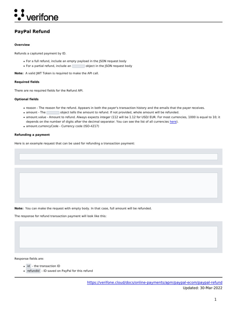 PayPal Refund | PDF