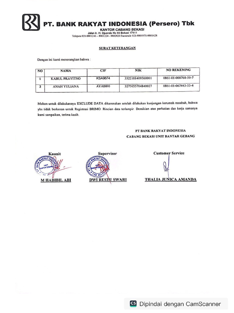 Permohonan Exclude Mem-Brimokan Karna Ti | PDF