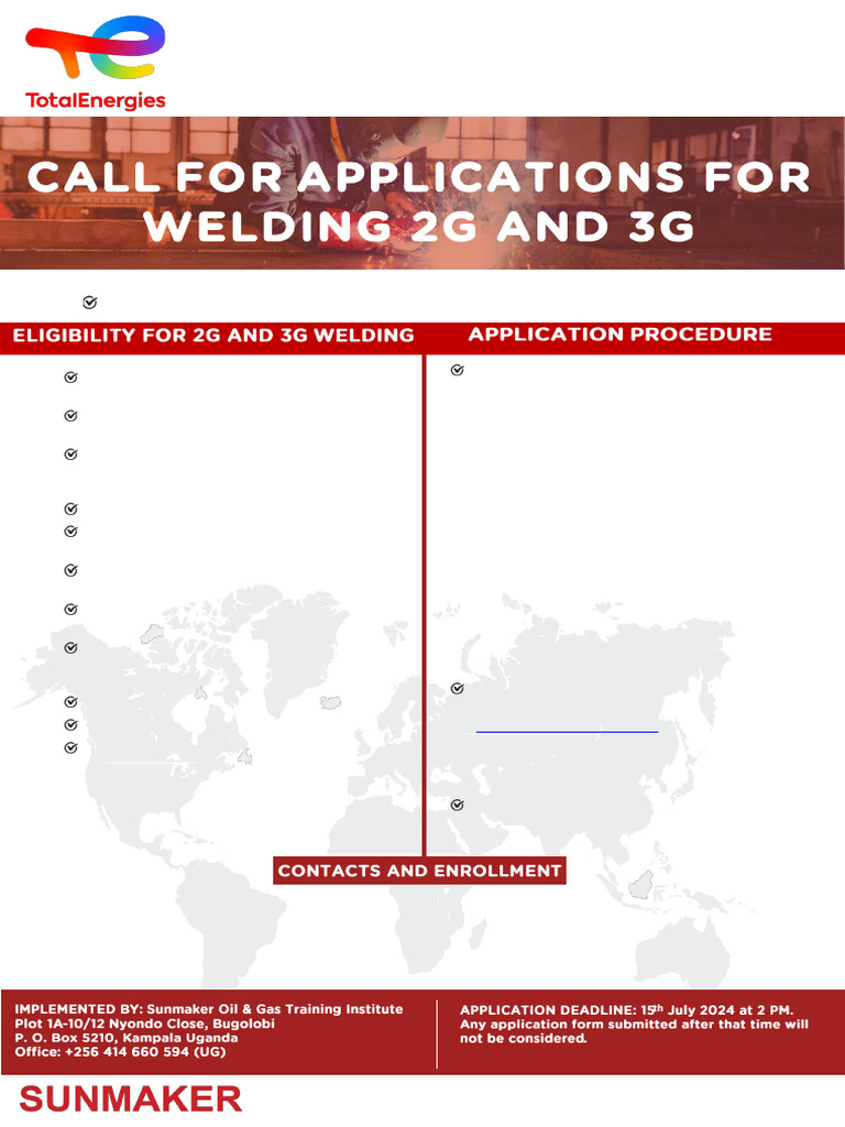 Call For Apllications For Welding 2g and 3g | PDF