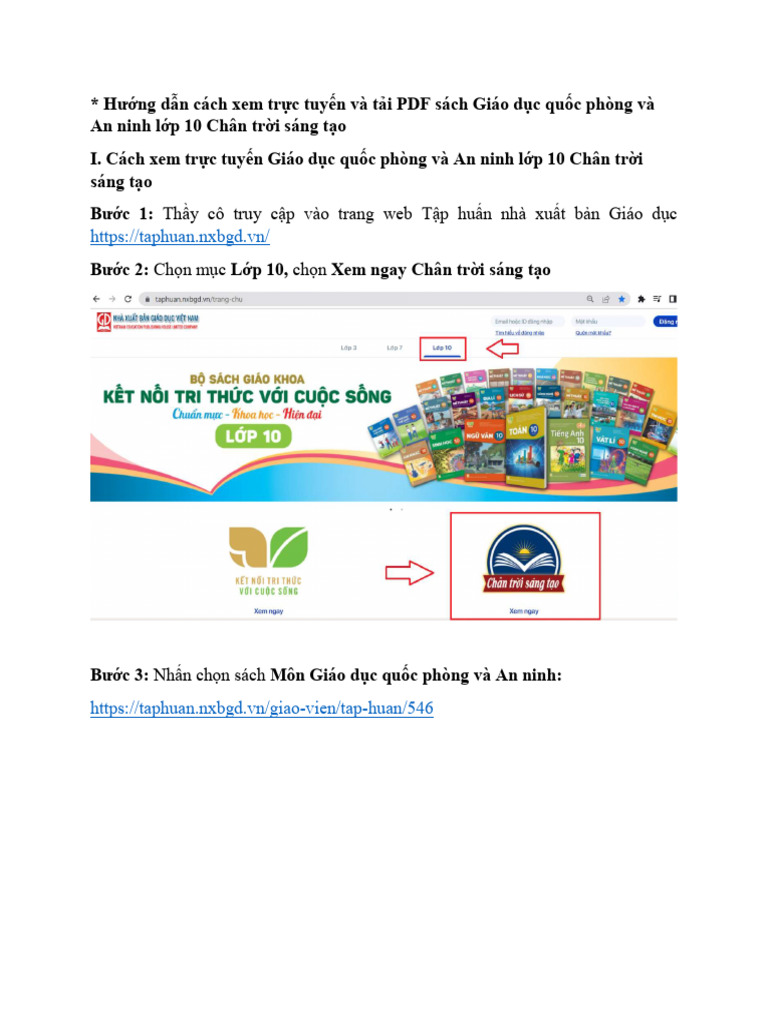 Xem Truc Tuyen Va Tai PDF Sach Giao Duc Quoc Phong Va An Ninh Lop 10 C | PDF