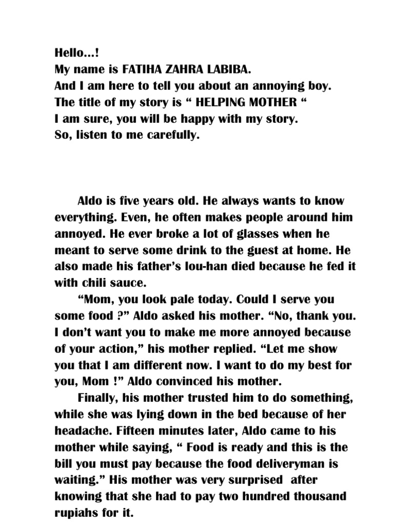 My Story-Telling Script | PDF