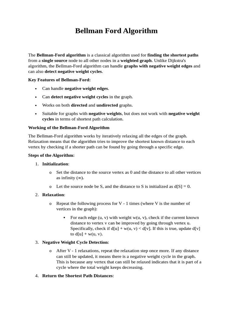Bellman-Ford for Graph Enthusiasts | PDF | Computational Problems | Combinatorics