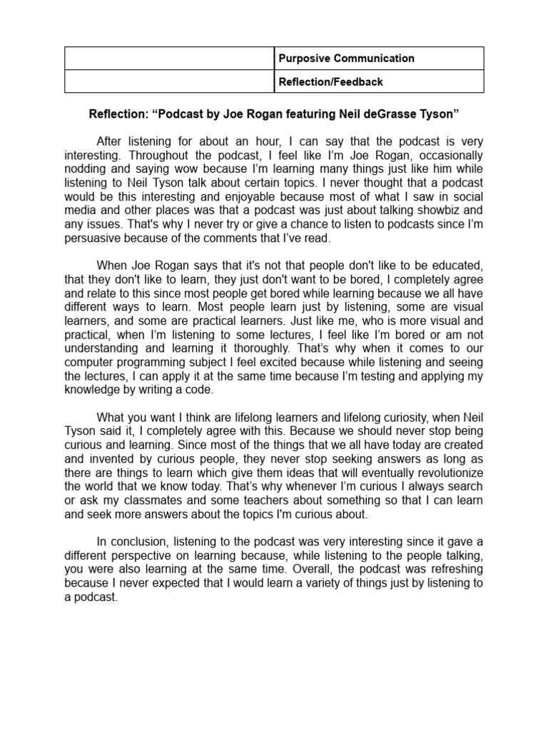 Insights from Rogan & Tyson Podcast | PDF | Behavior Modification ...