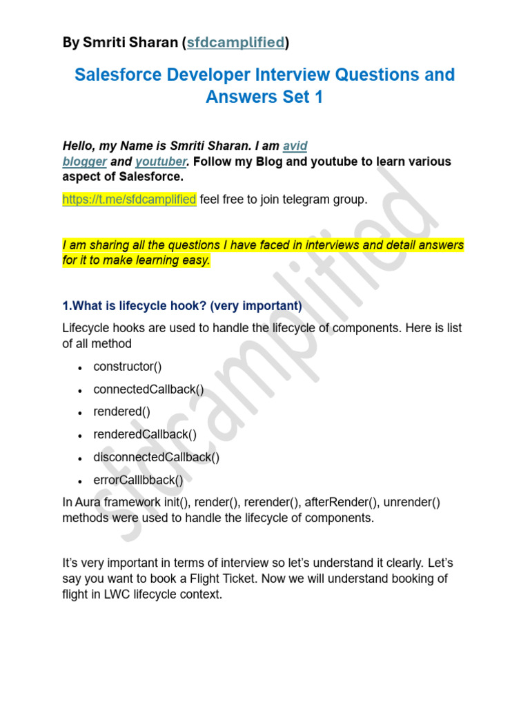 Salesforce Developer Interview Set 1 Pdf Document Object Model Databases