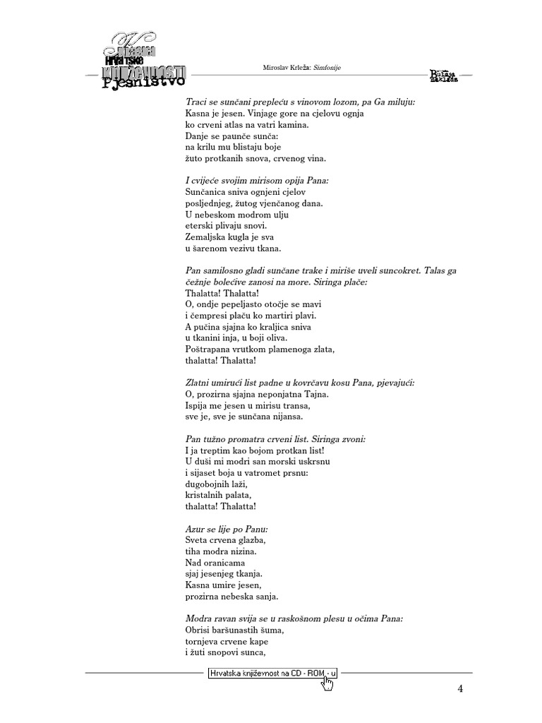 Miroslav-Krleza-Simfonije (Dragged) 4 | PDF