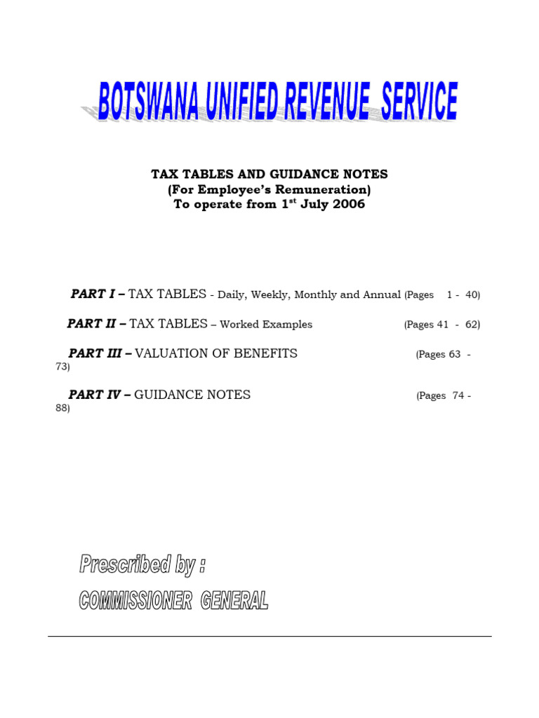BURS Tax Tables | PDF | Pension | Taxes