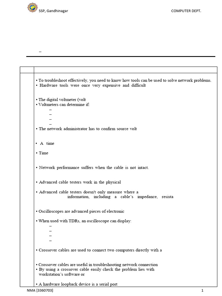 NMA_Solution_UNIT_V | PDF | Computer Network | Data Transmission
