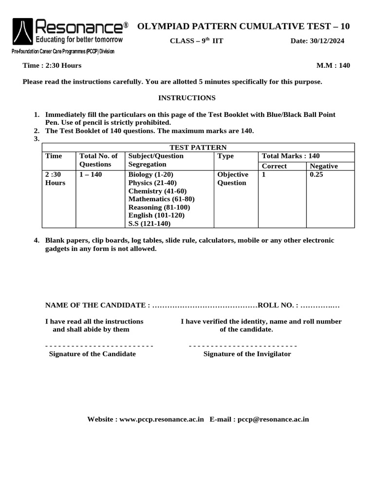 9th CLASS IIT | PDF | Force | Mean