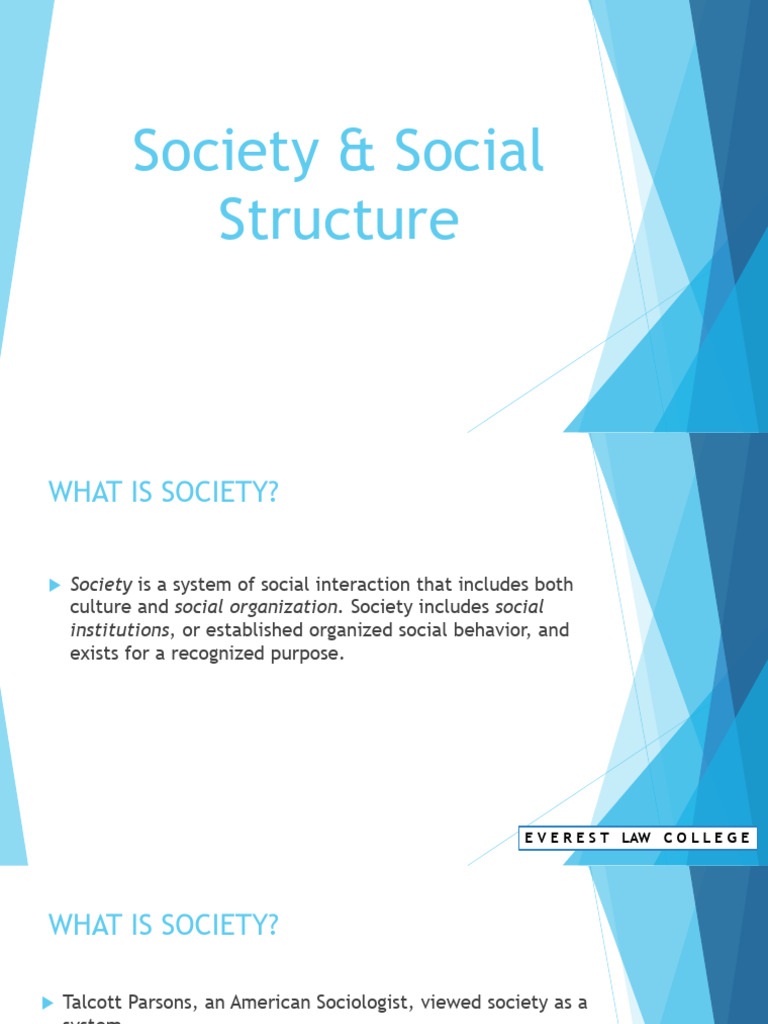 Understanding Society and Social Structure | PDF | Society | Institution