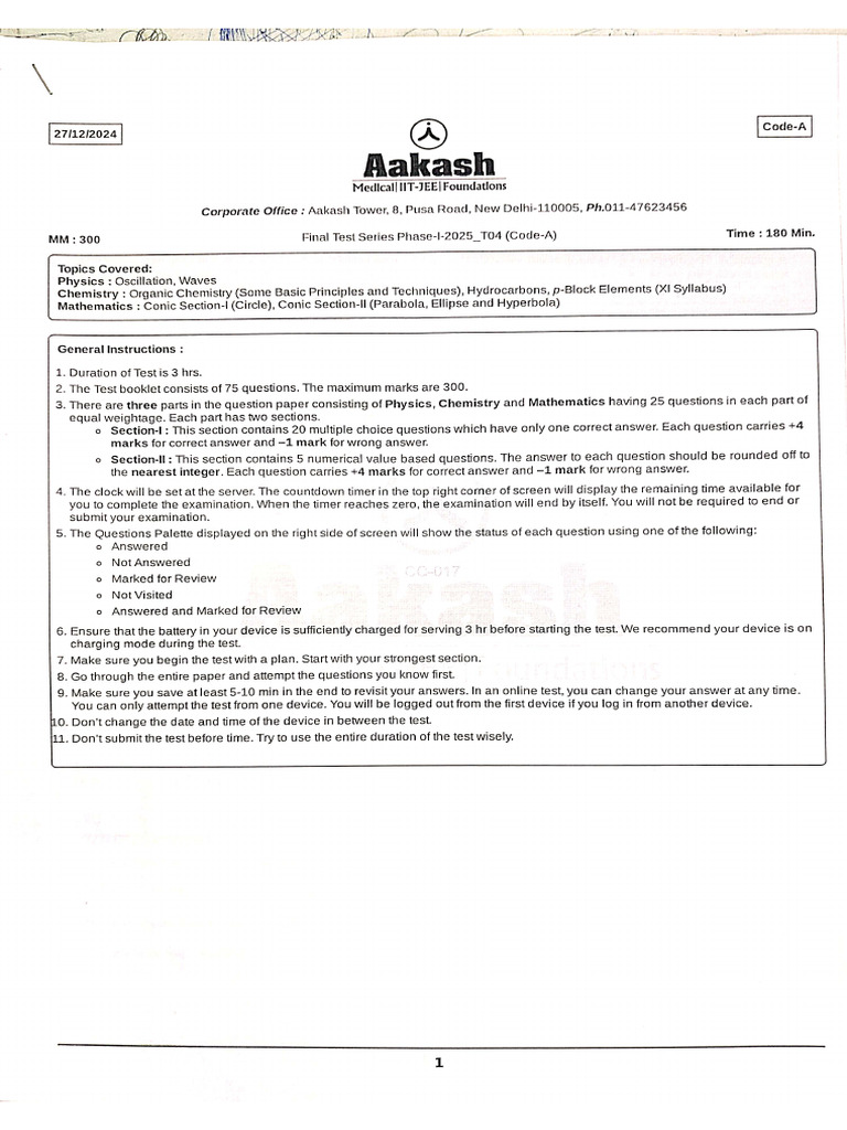 FTS-4 Question Paper | PDF