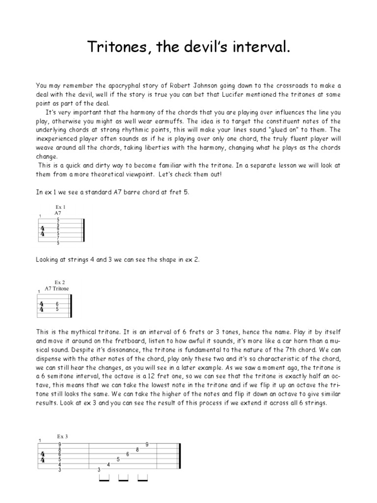 The Devil's Interval | PDF | Chord (Music) | Interval (Music)