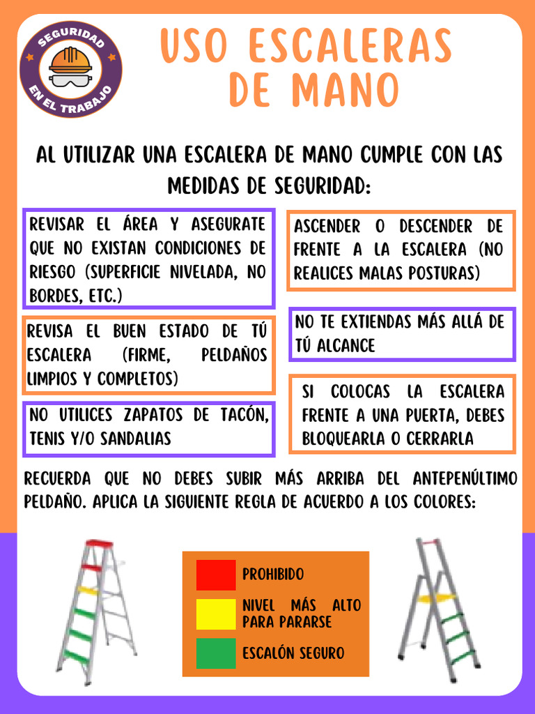 Infografía Uso Escaleras de Mano | PDF