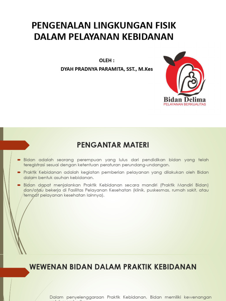 1b. PENGENALAN LINGKUNGAN FISIK DALAM PELAYANAN KEBIDANAN_compressed | PDF