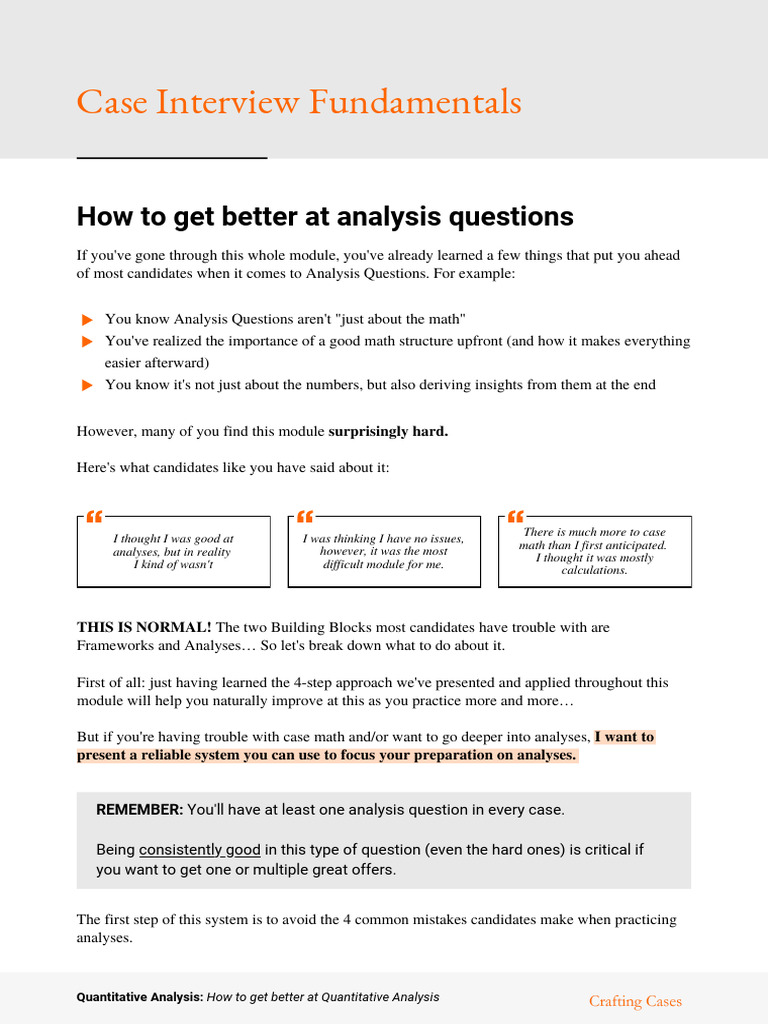 Mastering Quantitative Analysis for Interviews | PDF | Analysis | Mathematics