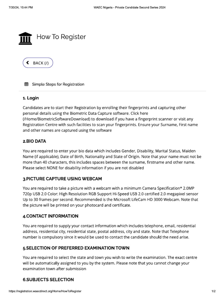 How to Register Waec | PDF