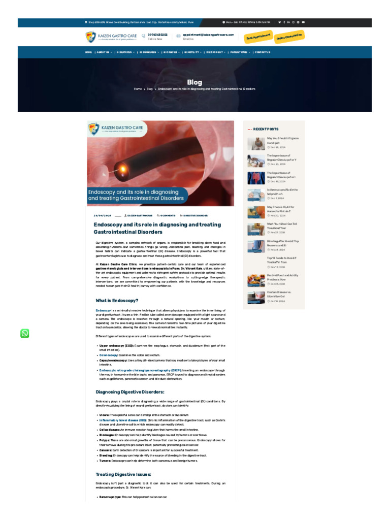 Endoscopy and Its Role in Diagnosing and Treating Gastrointestinal ...