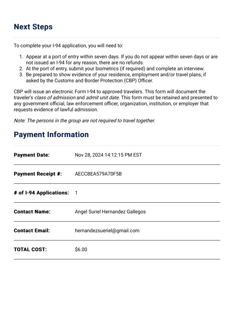 I94 - Official Website | PDF