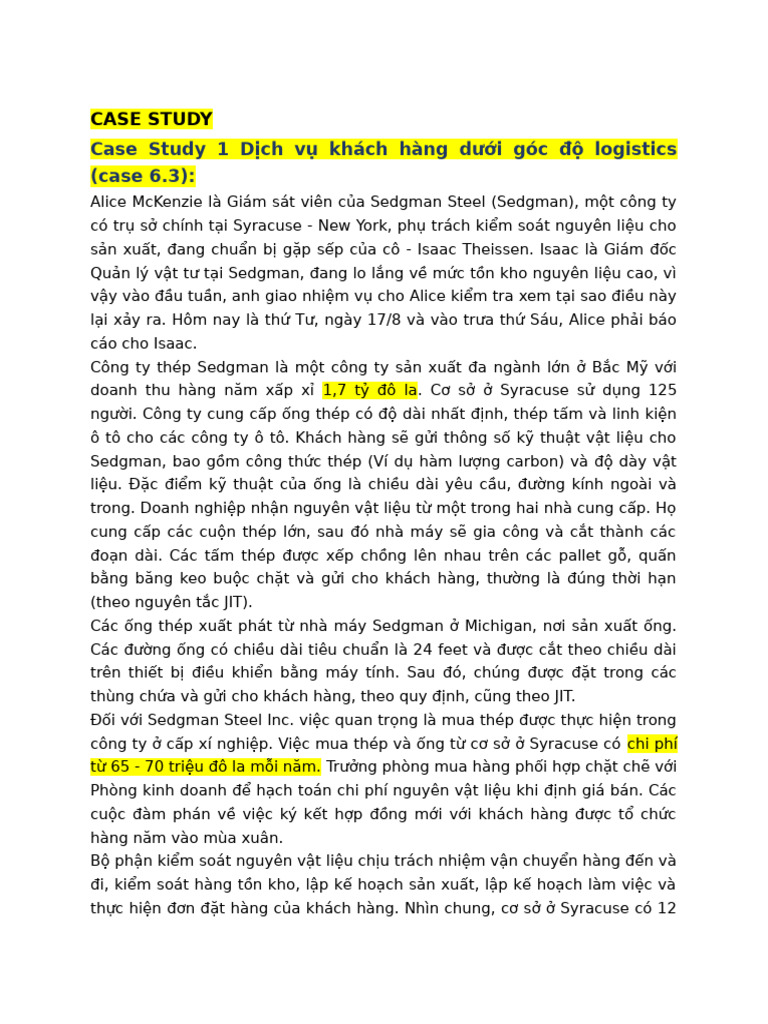 Case Study K63 | PDF