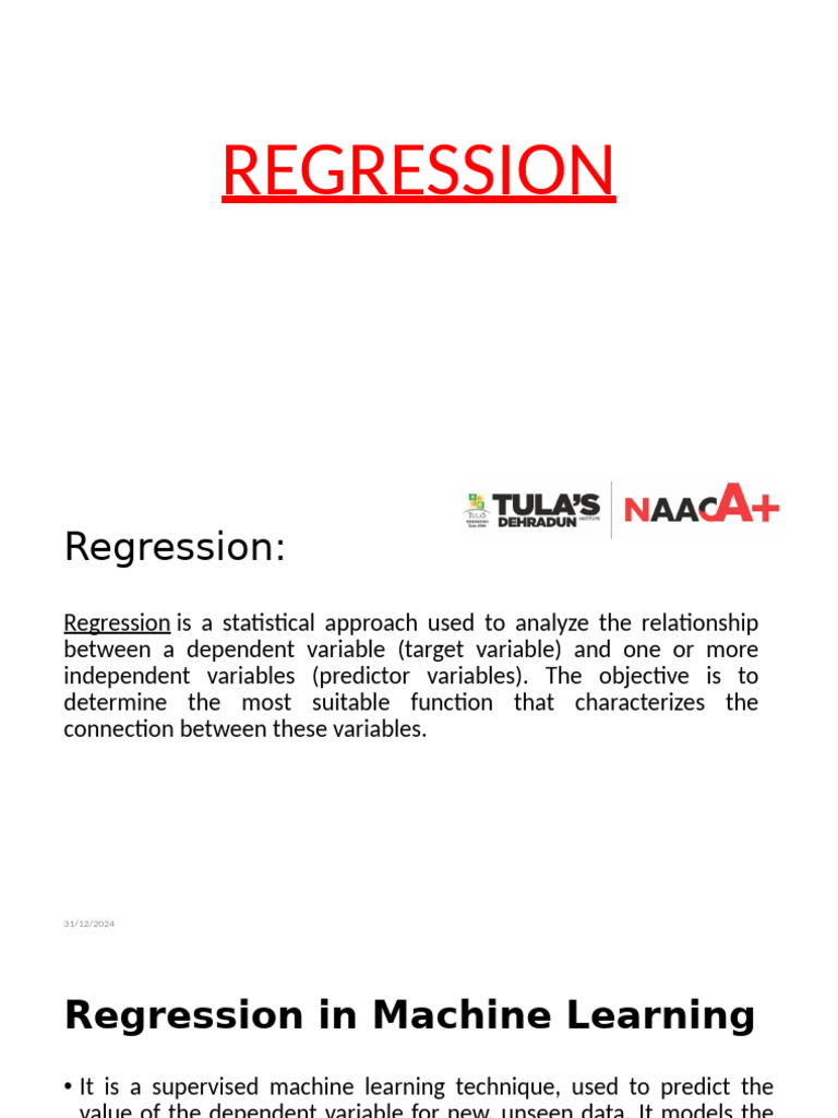 Lecture Regression Pdf Regression Analysis Support Vector Machine