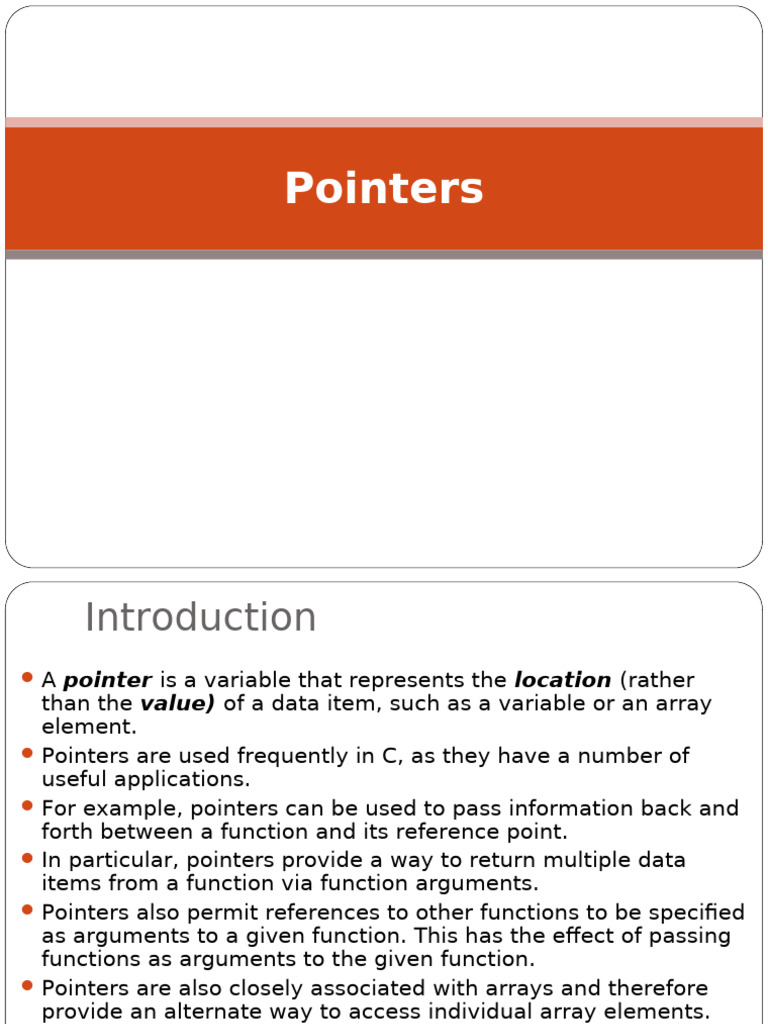 Chapter 10 Pointers | PDF | Pointer (Computer Programming) | Data Type