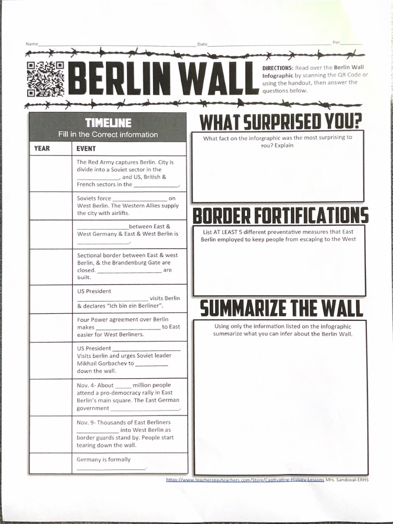 Berlin Wall Questionnaire | PDF