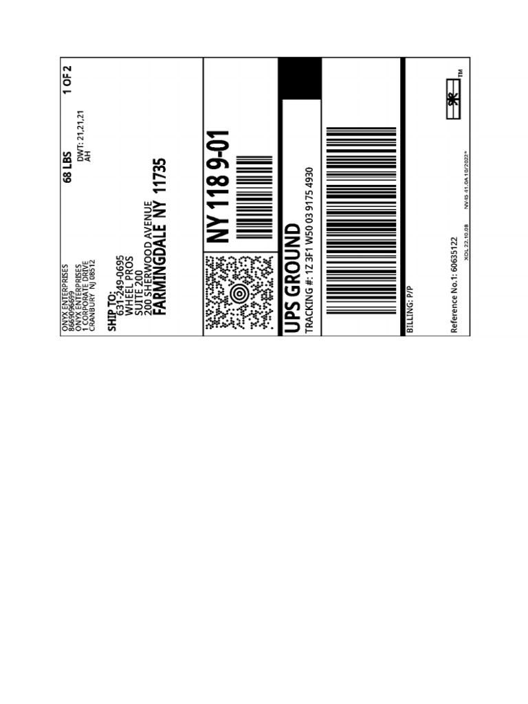 Ups Shipping Label 241916229 | PDF