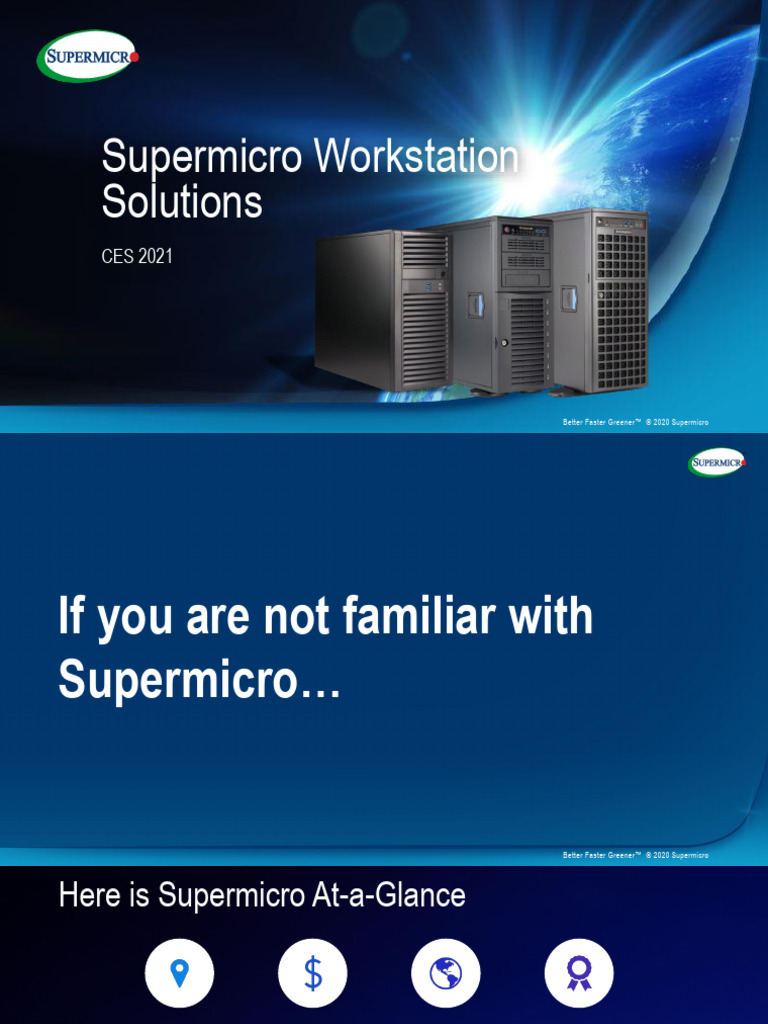 03 Supermicro Workstation Solution CES 2021 | PDF | Graphics Processing Unit | Workstation