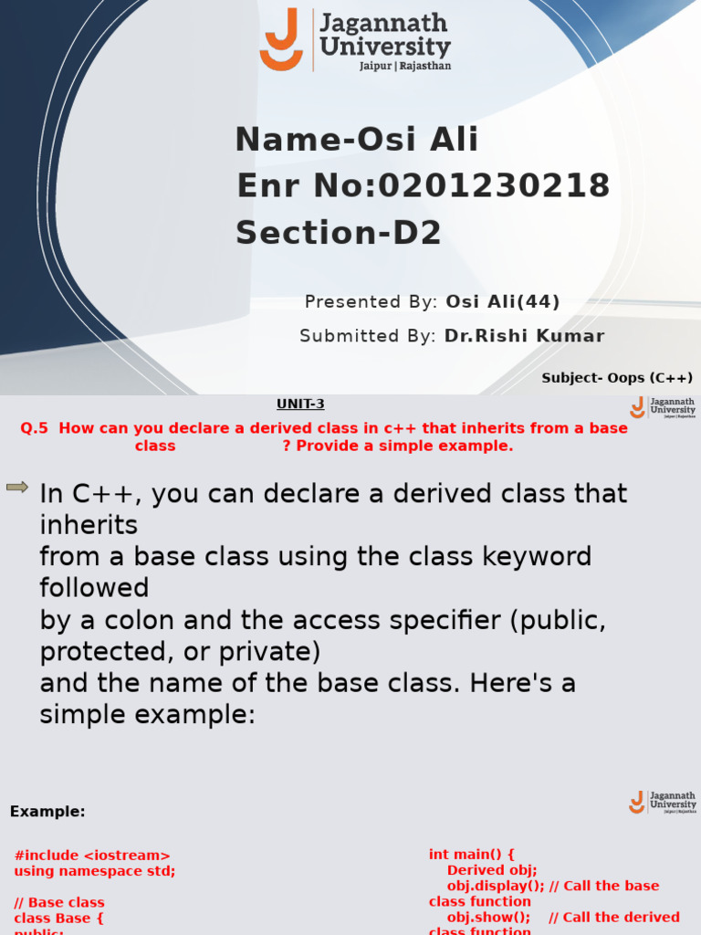 Osi Ali Oops ppt | PDF | C++ | Programming Paradigms Osi Ali Oops ppt | PDF | C++ | Programming Paradigms