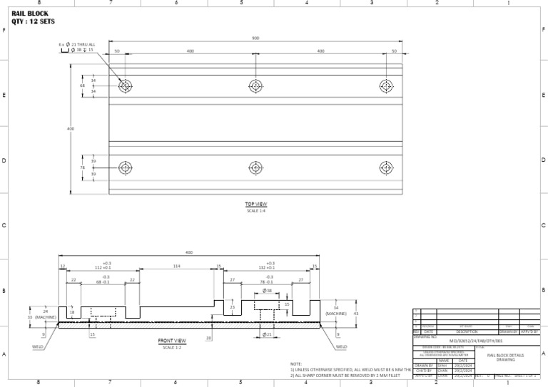 RAIL BLOCK DRAWING | PDF