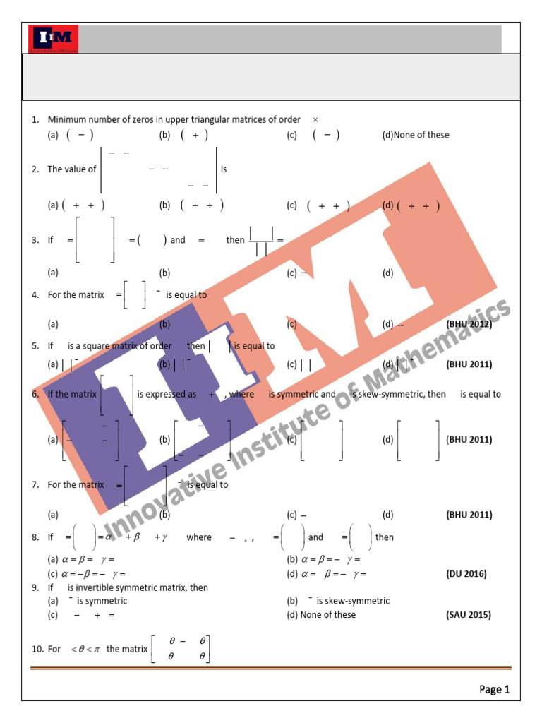 Matrix | PDF | Matrix (Mathematics) | Functional Analysis