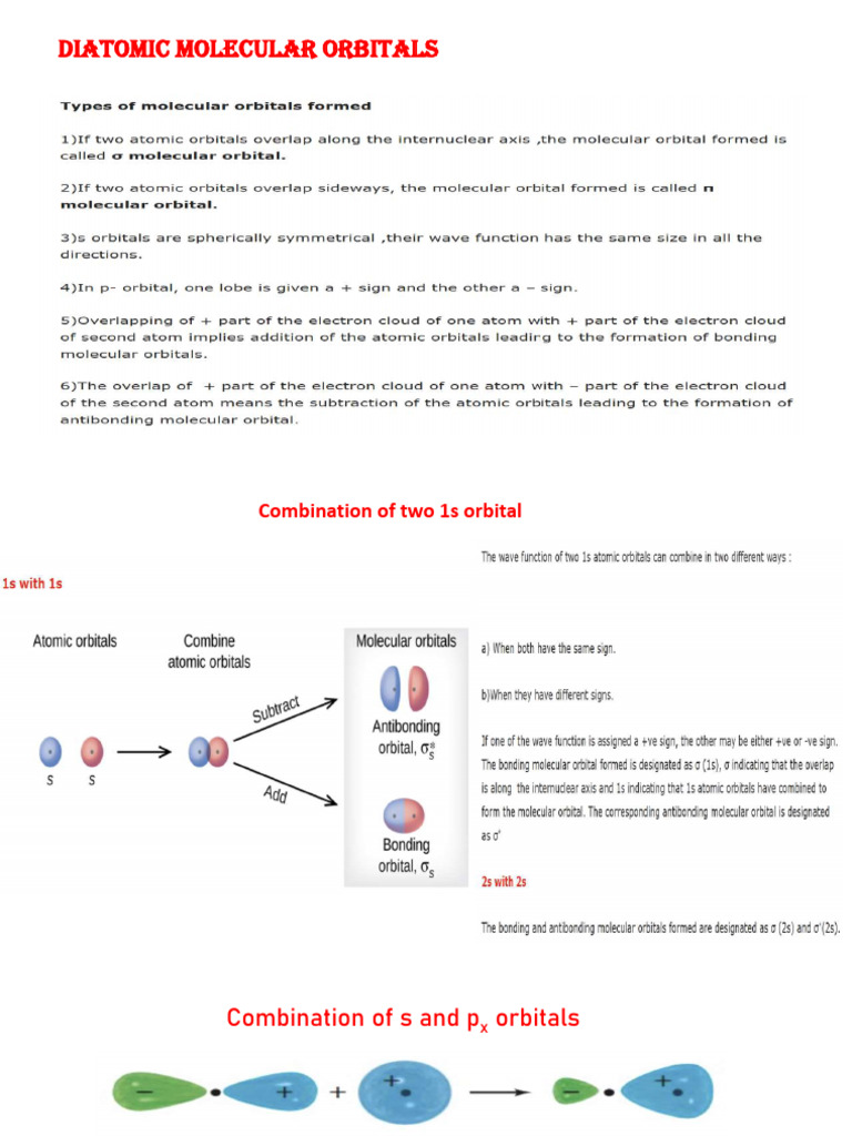 Molecular Orbitals for Chem Students | PDF