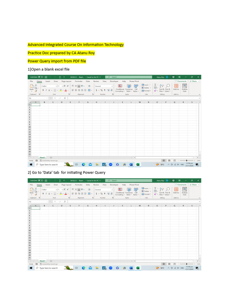 Power Query Example of Two Source PDF Append | PDF